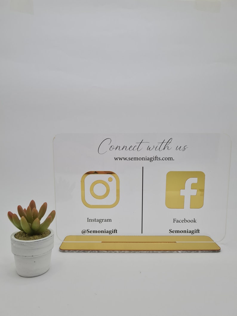 Double Business Social Media Sign | Salon Sign | Beauty Sign ...