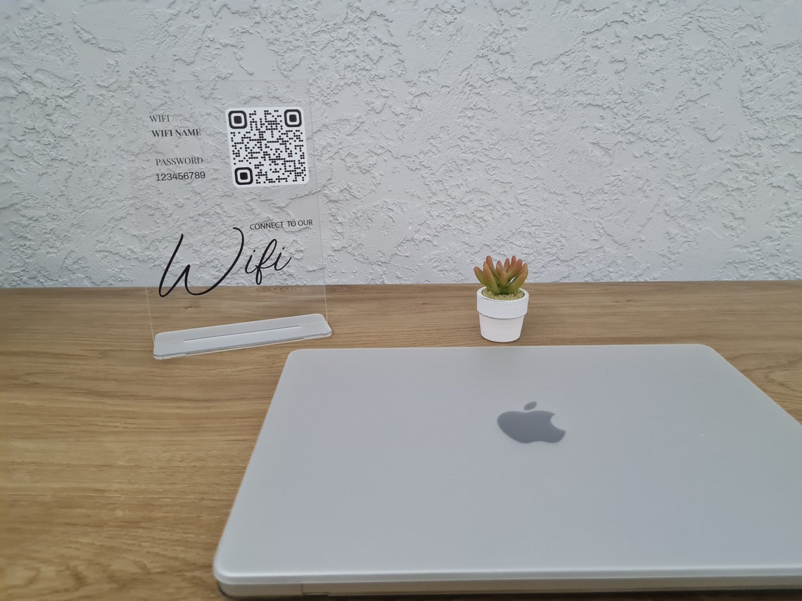 Wifi QR Scannable Code Acrylic Plaque | Pub | Hotel |restaurant ...