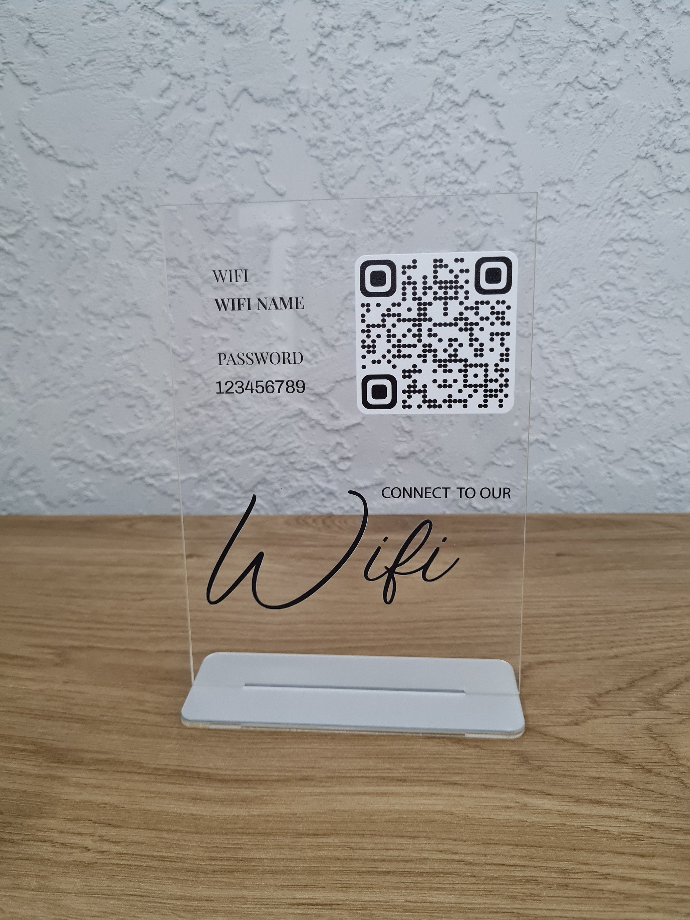 Wifi QR Scannable Code Acrylic Plaque | Pub | Hotel |restaurant ...