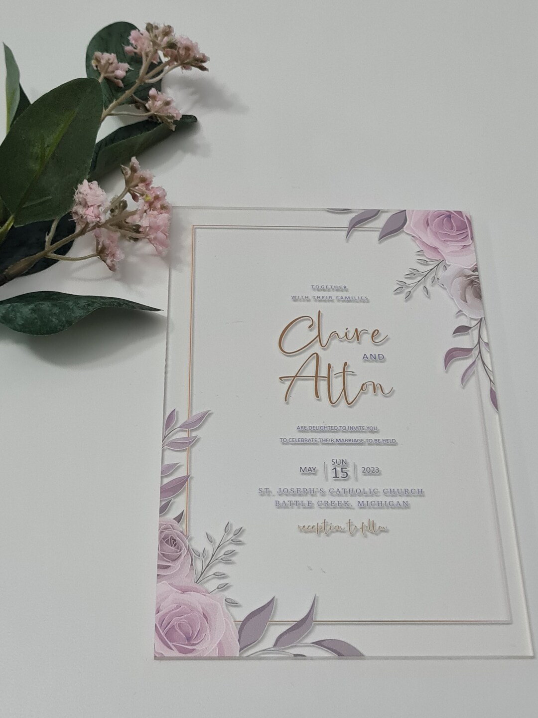 Acrylic Wedding Invitations, Elegant Wedding Invitations,plexiglass UV ...