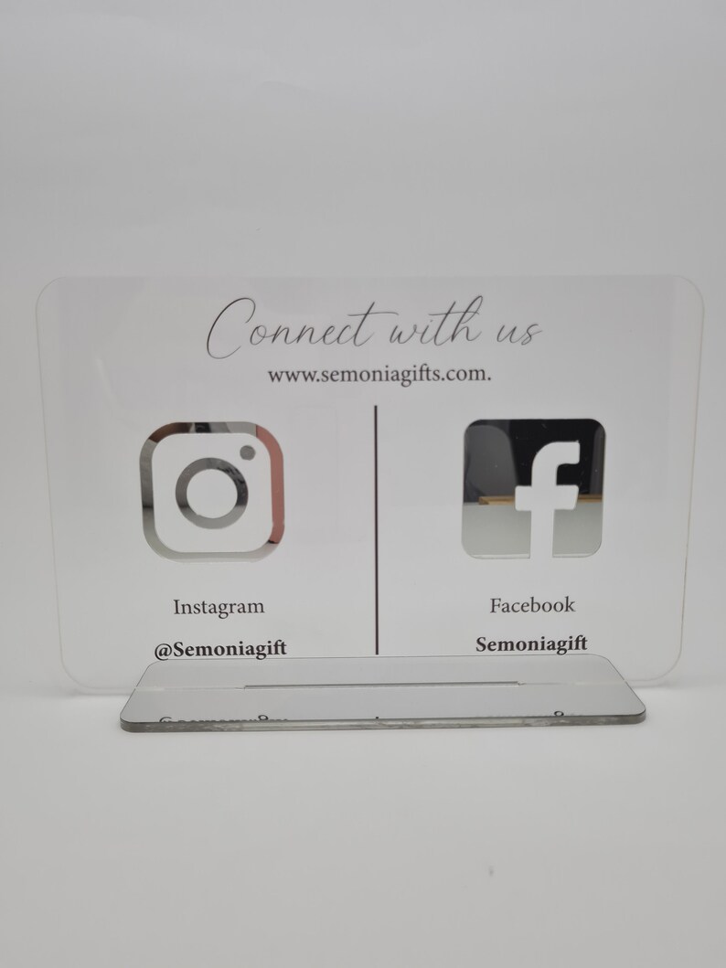 Double Business Social Media Sign | Salon Sign | Beauty Sign ...