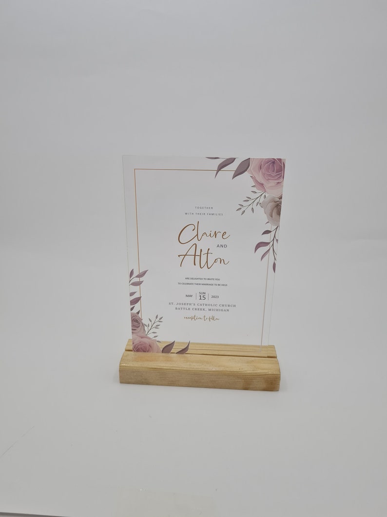 Acrylic Wedding Invitations, Elegant Wedding Invitations,plexiglass UV ...