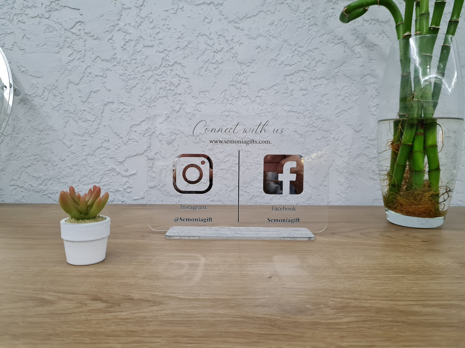 Double Business Social Media Sign | Salon Sign | Beauty Sign ...