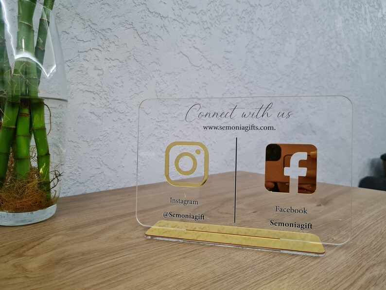 Double Business Social Media Sign | Salon Sign | Beauty Sign ...