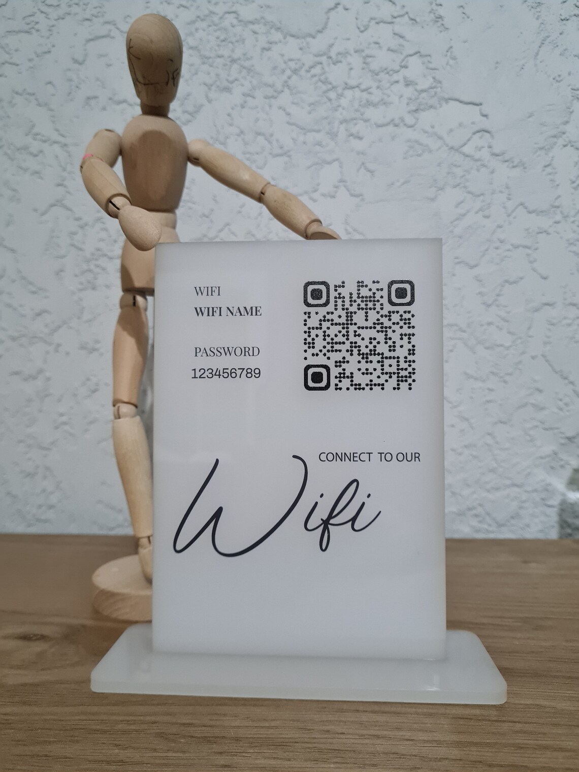 Wifi QR Scannable Code Acrylic Plaque | Pub | Hotel |restaurant ...