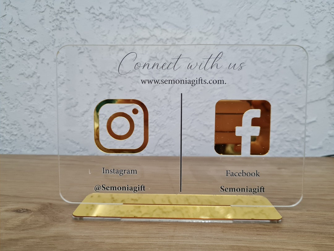 Double Business Social Media Sign | Salon Sign | Beauty Sign ...