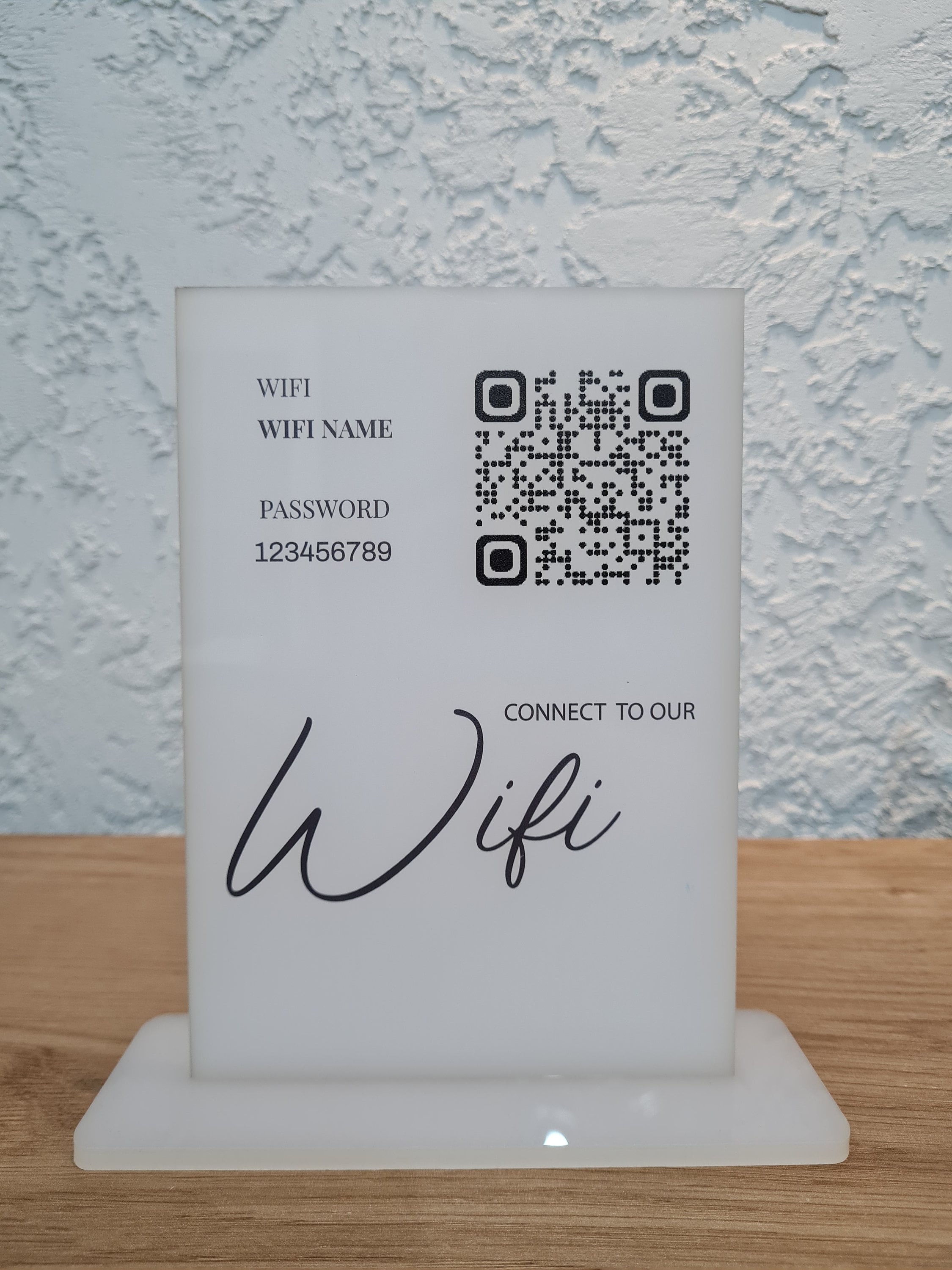 Wifi QR Scannable Code Acrylic Plaque | Pub | Hotel |restaurant ...