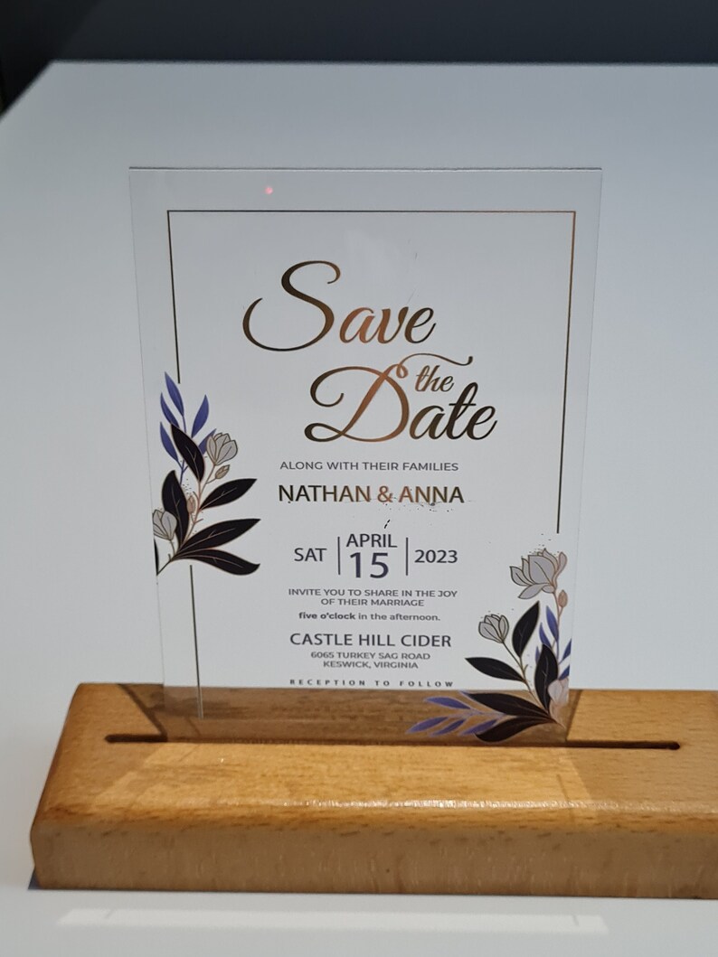 Acrylic Wedding Invitations, Elegant Wedding Invitations,plexiglass UV ...