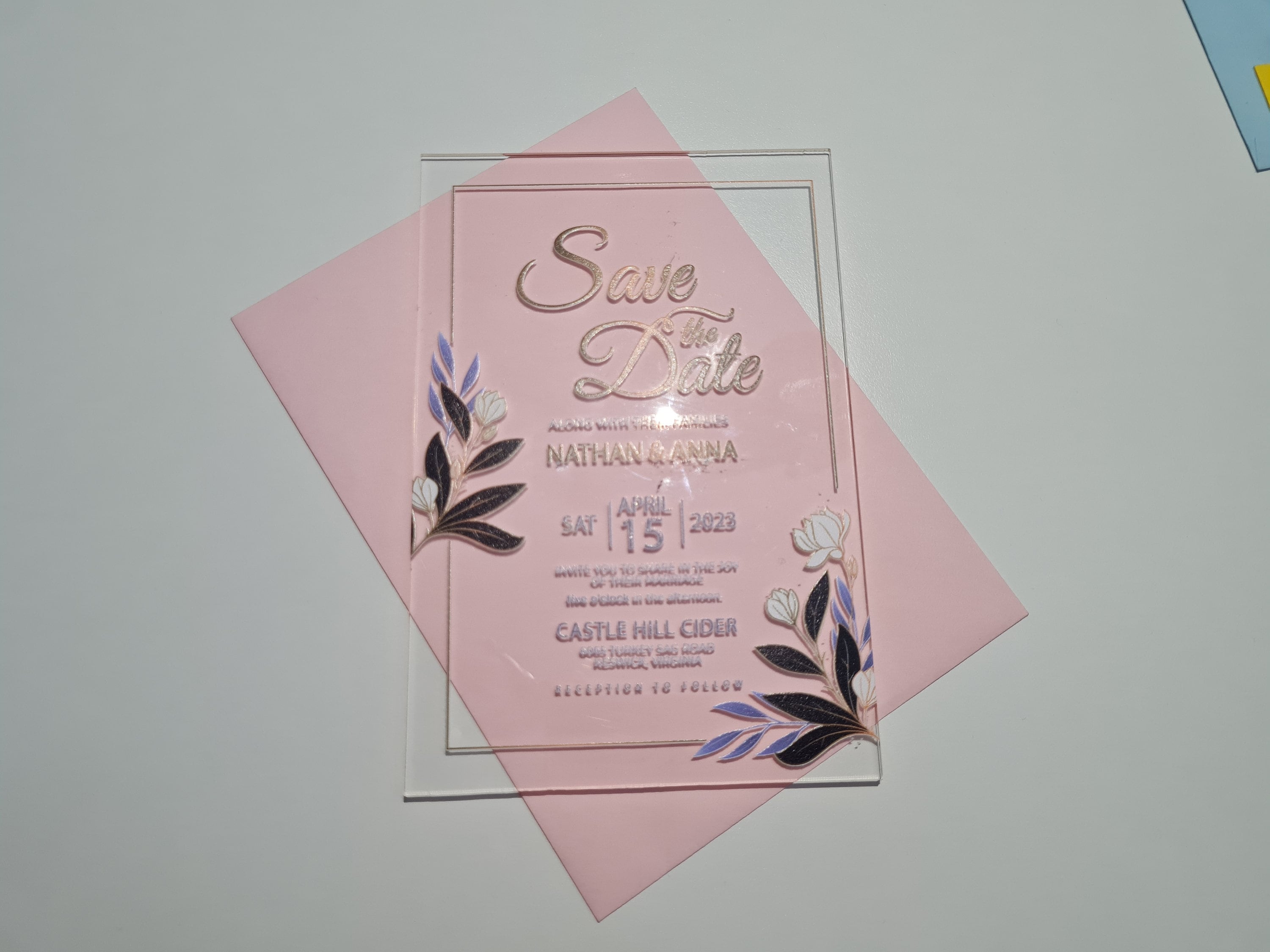 Acrylic Wedding Invitations, Elegant Wedding Invitations,plexiglass UV ...