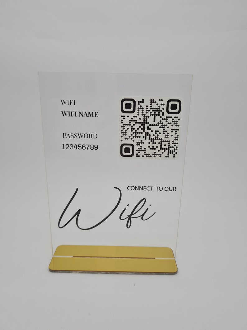 Wifi QR Scannable Code Acrylic Plaque | Pub | Hotel |restaurant ...