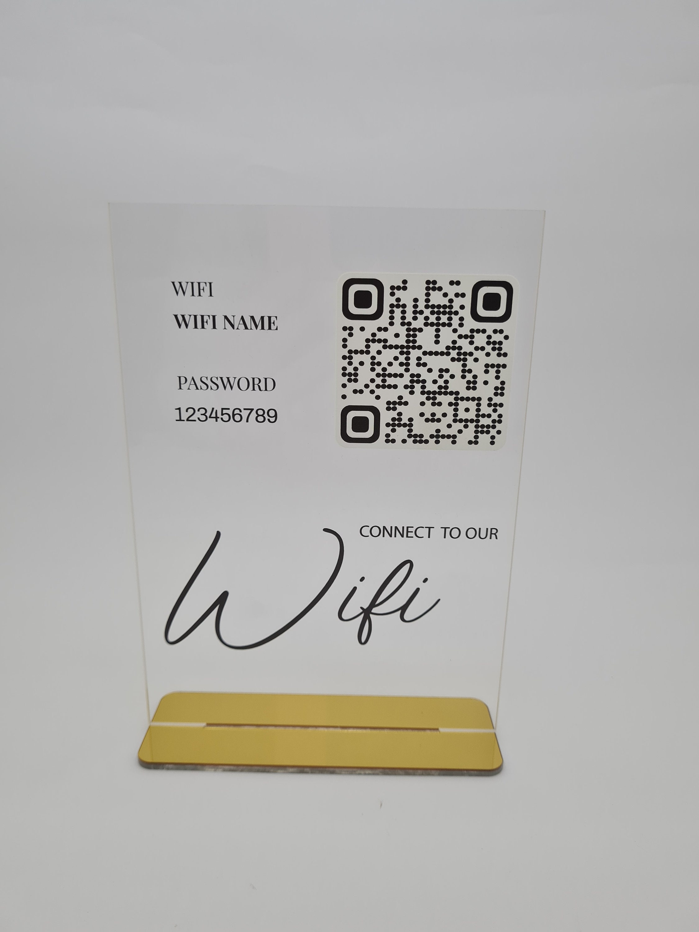 Wifi QR Scannable Code Acrylic Plaque | Pub | Hotel |restaurant ...