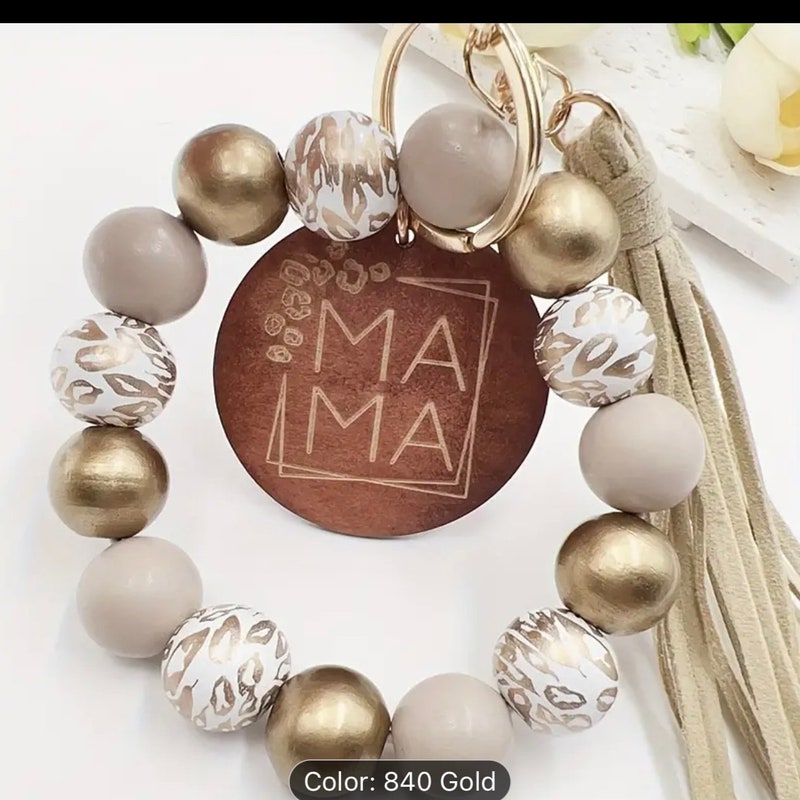 Mama Beaded Keychain - Etsy