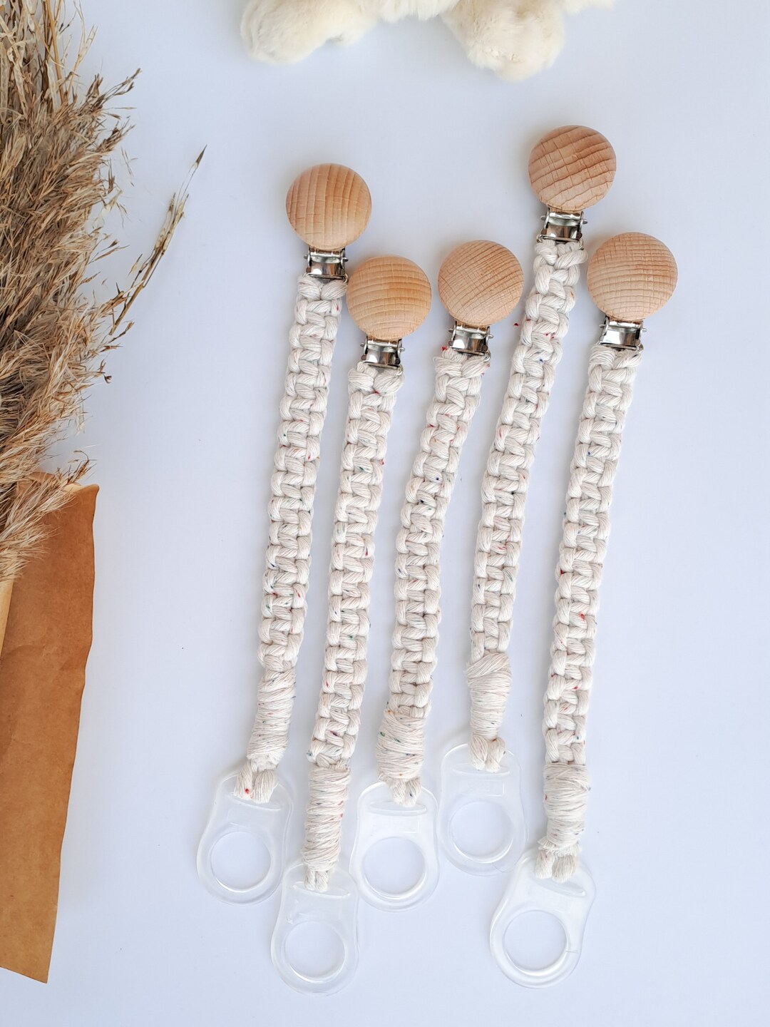 Vintage Pacifier Holder 100% Recycled Cotton - Etsy