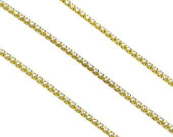 Oval Soldered Textured faceted Cable Chain Raw Brass 3.2mm - Etsy