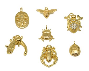 Beetle Laser Cut Earring Charm, Abstract Roach Bug Earring, Handmade ...