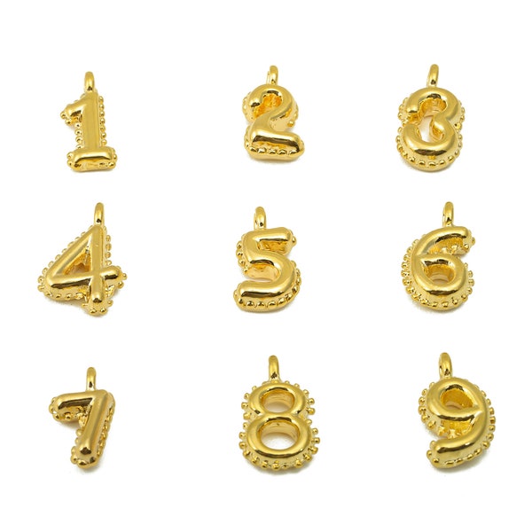 Number Charms - Etsy