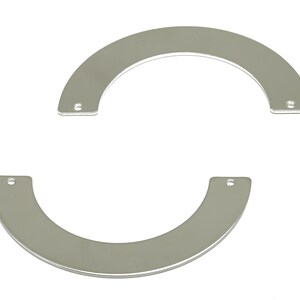 Gold Half Moon Connectors, Brass Textured Semicircle Bracelet Connector ...