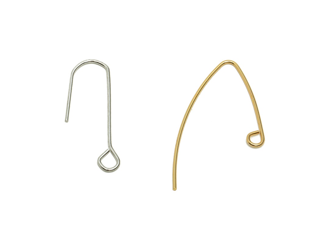 Gold Earring Wire Hooks, Gold Hoop Earring Wire, Brass White Gold ...