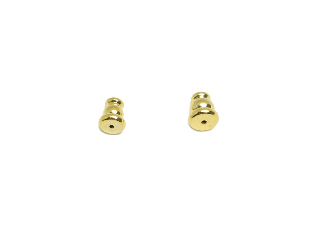 Gold Bullet Type Earring Stoppers, Brass Gourd Silica Gel Rubber ...