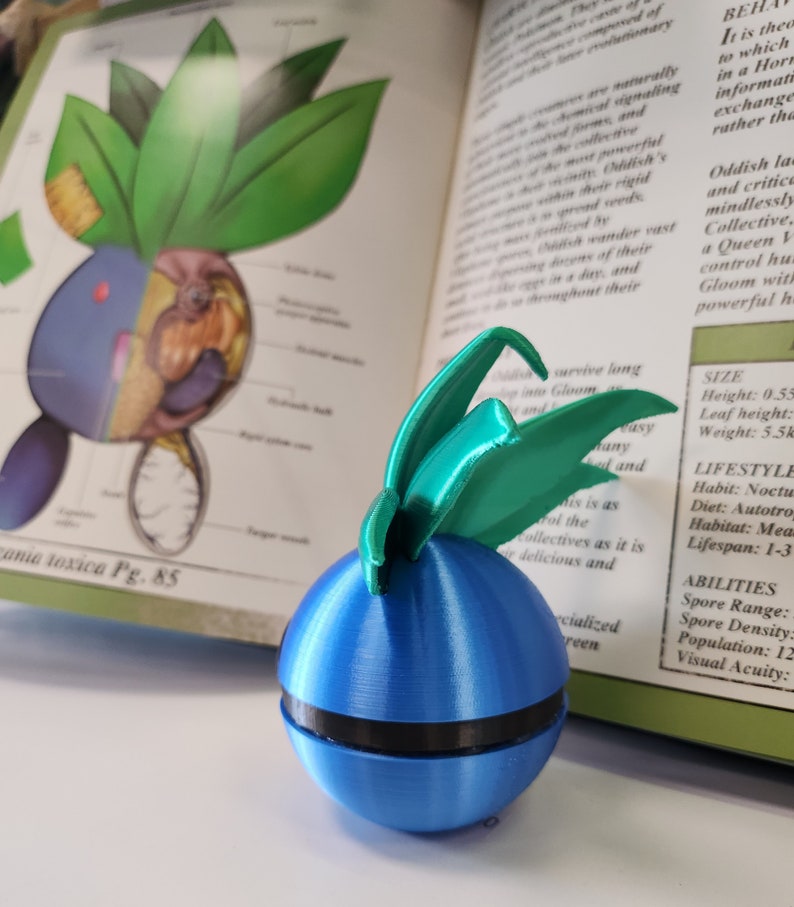 3D Printed Oddish Pokeball: Flattened Base - Etsy