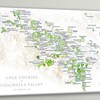 Augusta National Golf Course Map, Watercolor Style Print or Canvas of ...