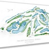 Augusta National Golf Course Map, Watercolor Style Print or Canvas of ...