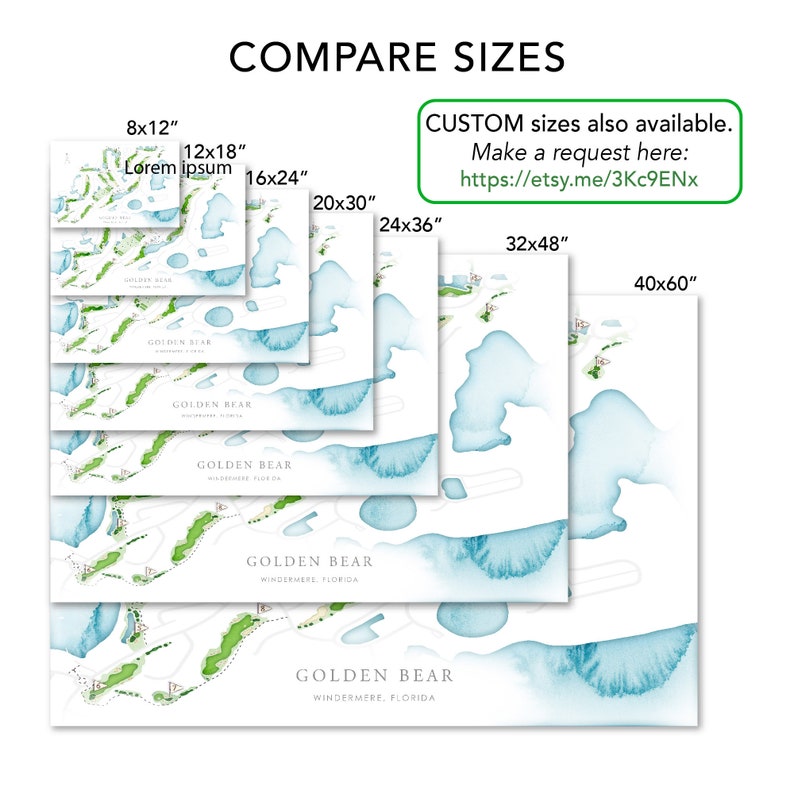 Golden Bear Club Golf Course Map, Windermere Golf Course Layout Print ...