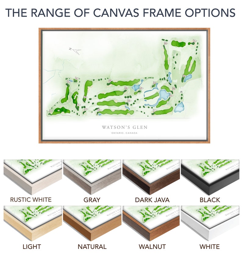 Watson's Glen Golf Course Map, Ontario Golf Map, Unique Golf Gift Decor ...