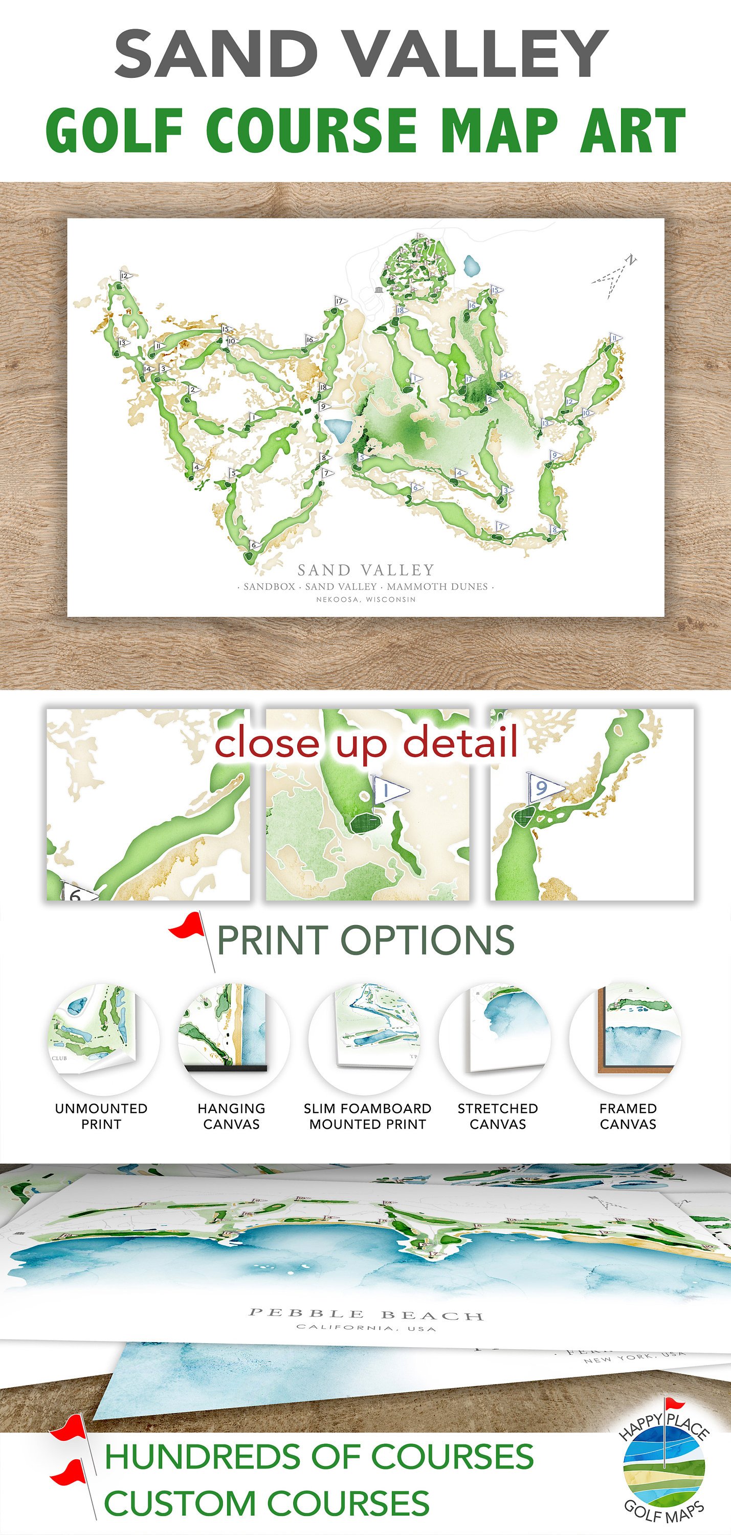 Sand Valley Golf Course Map, Mammoth Dunes, Sandbox Layout, Wisconsin ...