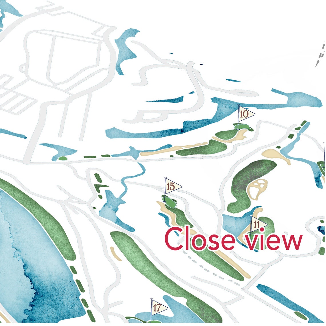 TPC Sawgrass Course Map, STADIUM Course Layout, Florida Golf Gift ...