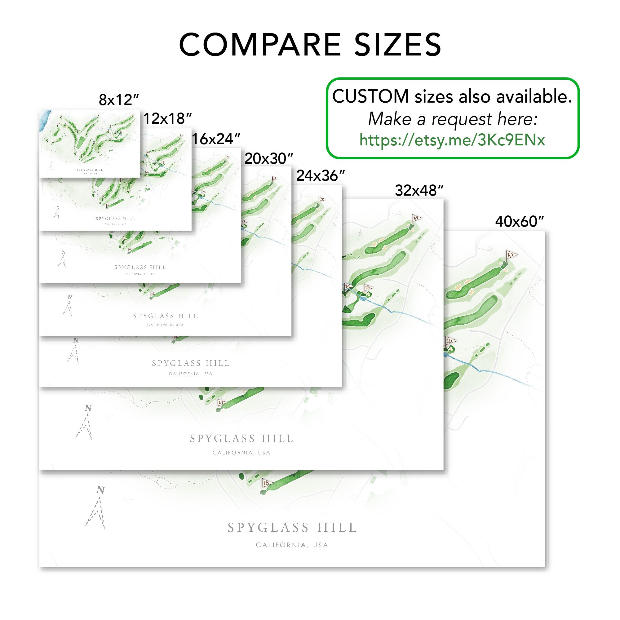 Spyglass Hill Golf Course Map, California Golf Course Layout, Sporty ...