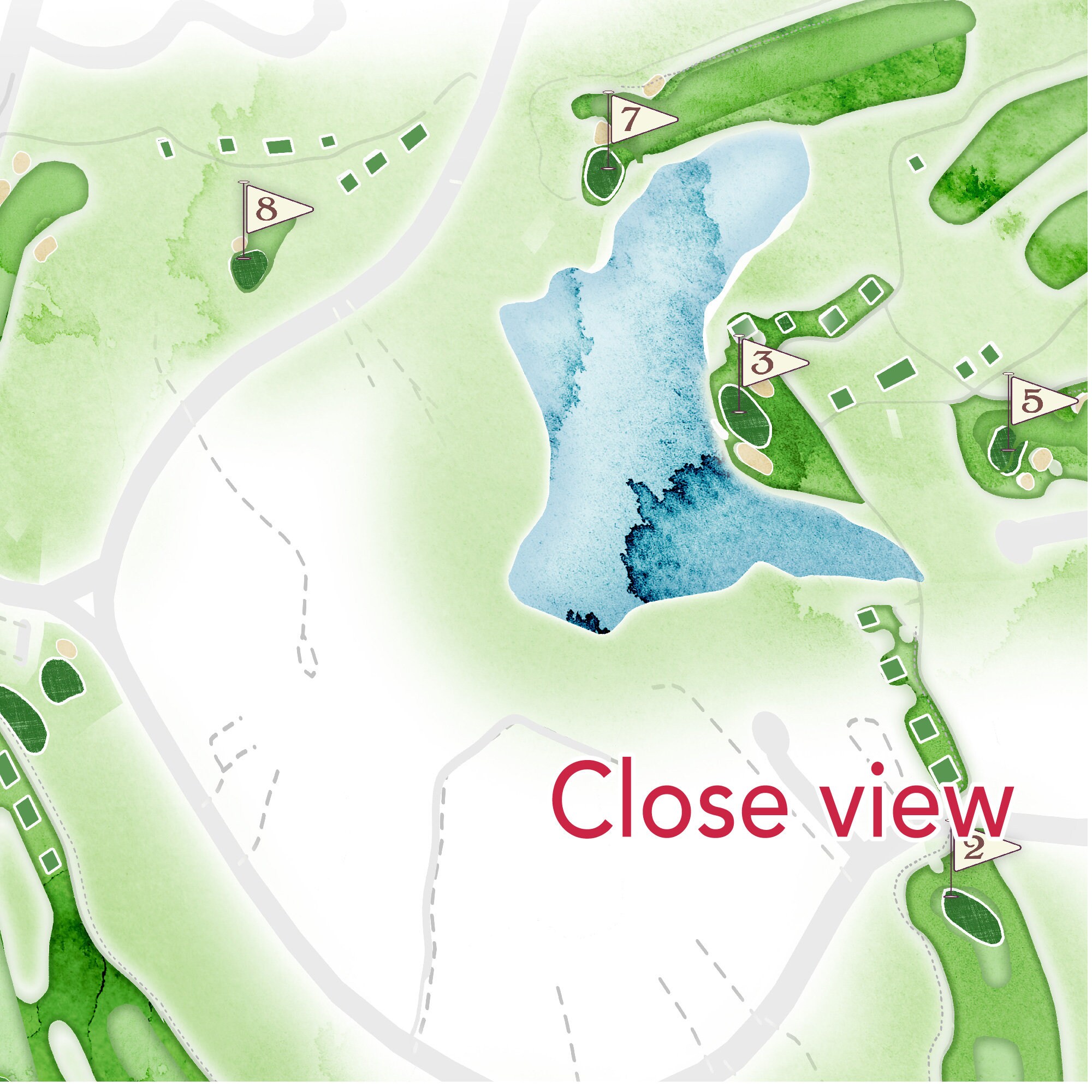 Pinetree Country Club Golf Course Map Print Kennesaw Georgia - Etsy