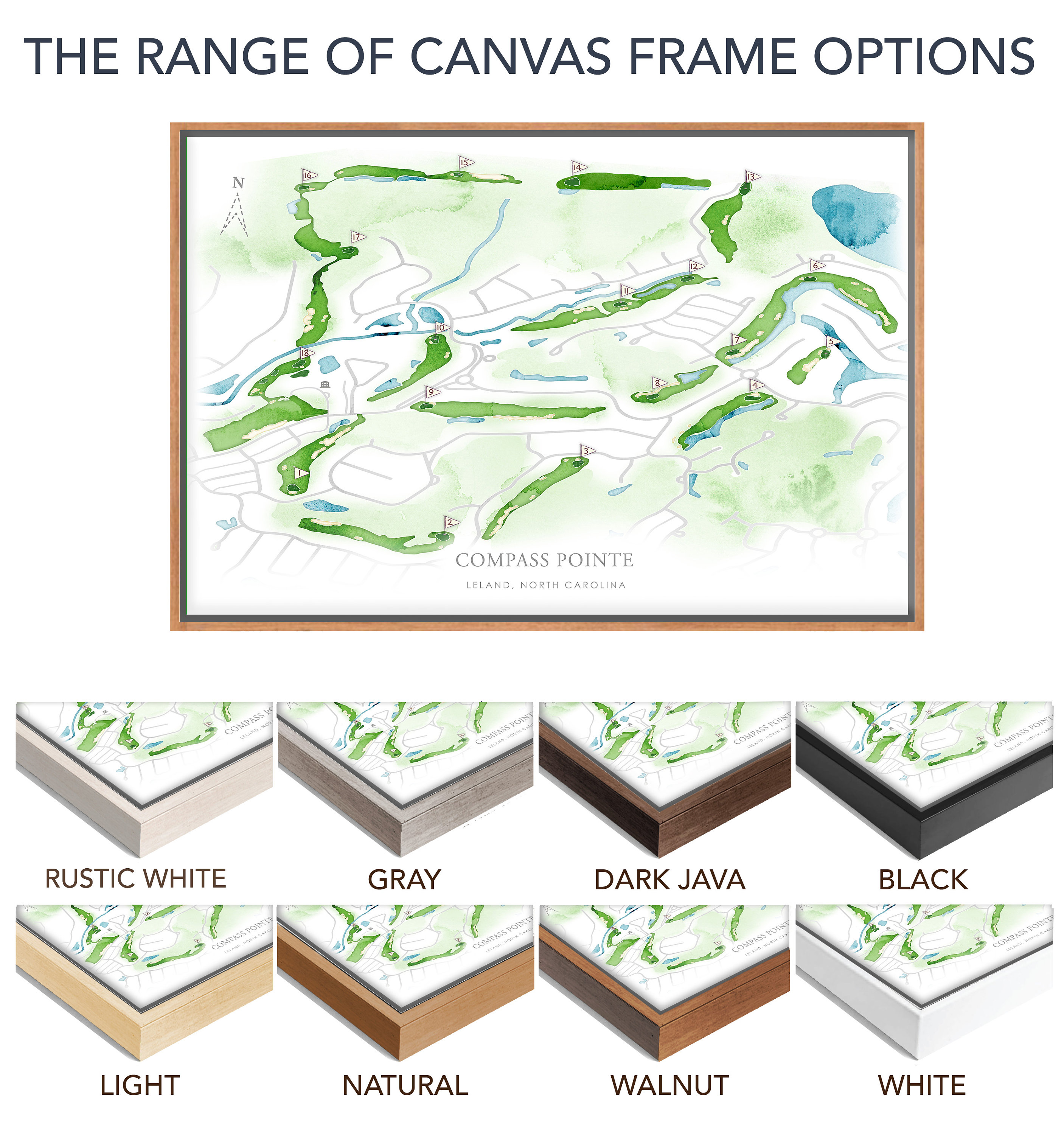 Compass Pointe Golf Course Layout of Course for NC Golfer, Entryway ...
