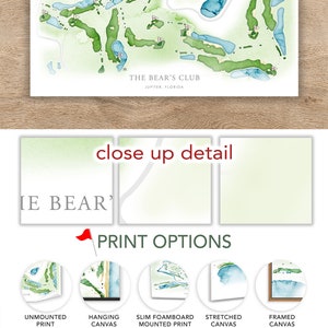 The Bear's Golf Course Map, Jupiter Florida Club Course Layout, Golf ...