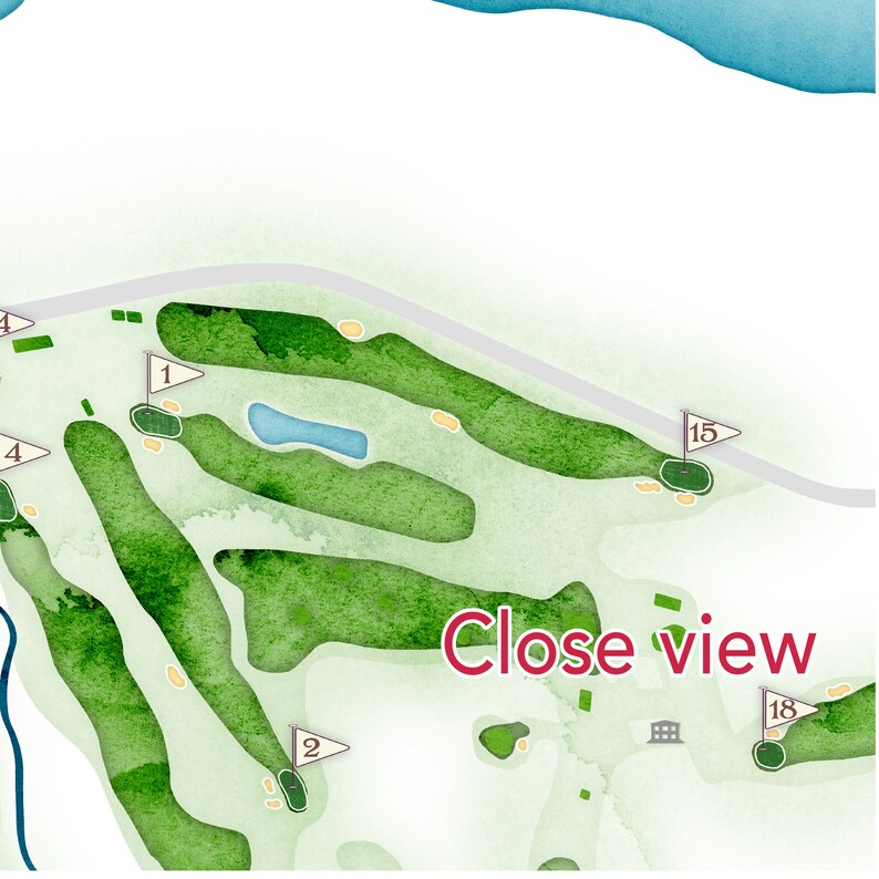 Northeast Harbor Golf Course Map Layout of Course for Maine Golfer ...