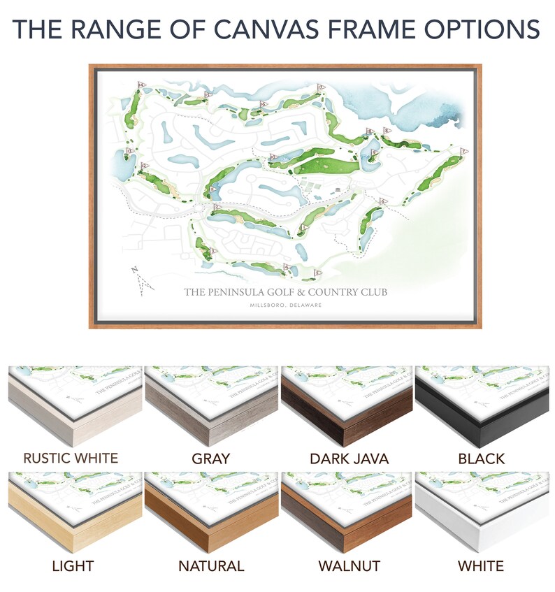 The Peninsula Golf Club Golf Course Map Print, Delaware Golf Course ...