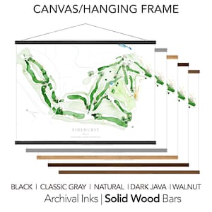 Pinehurst No.2 Golf Course Map Print, NC Golf Course Layout Print or ...