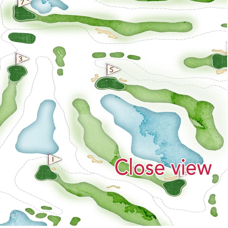 South Lakes Golf Course Map Oklahoma Course Layout Map of - Etsy