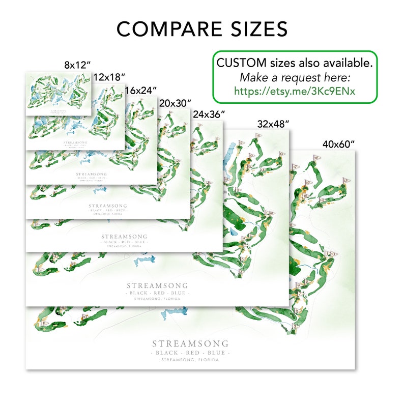 TPC Sawgrass Course Map, STADIUM Course Layout, Florida Golf Gift ...
