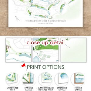 The Peninsula Golf Club Golf Course Map Print, Delaware Golf Course ...