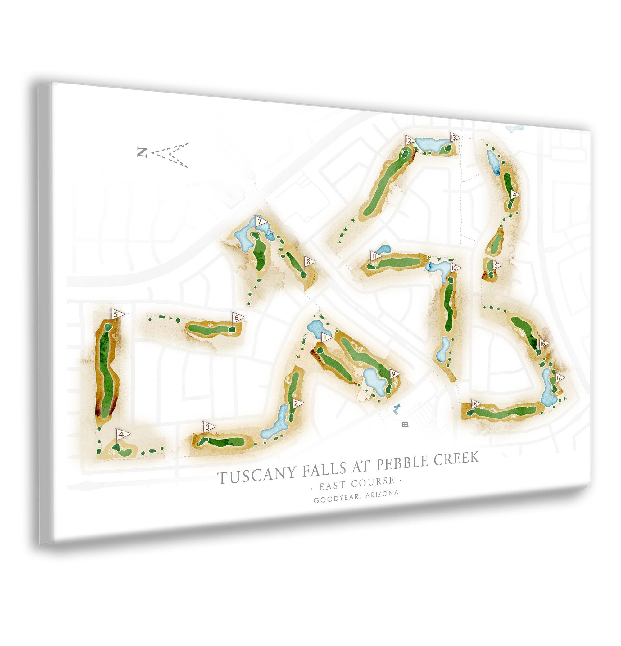 Tuscany Falls Golf Course Map, Pebble Creek, Good Year AZ Golf Course ...
