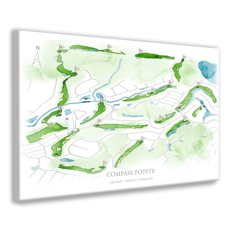 Compass Pointe Golf Course Layout of Course for NC Golfer, Entryway ...