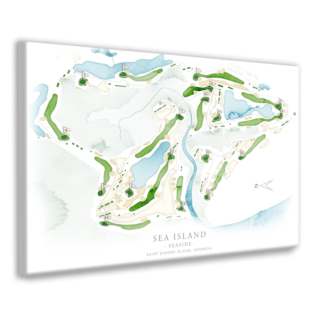 Seaside Golf Course Map, Sea Island Georgia Layout Golf Course ...