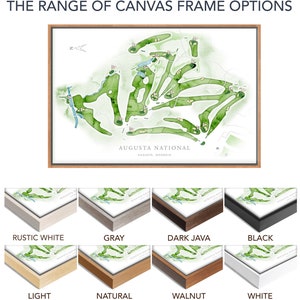 Augusta National Golf Course Map, Watercolor Style Print or Canvas of ...