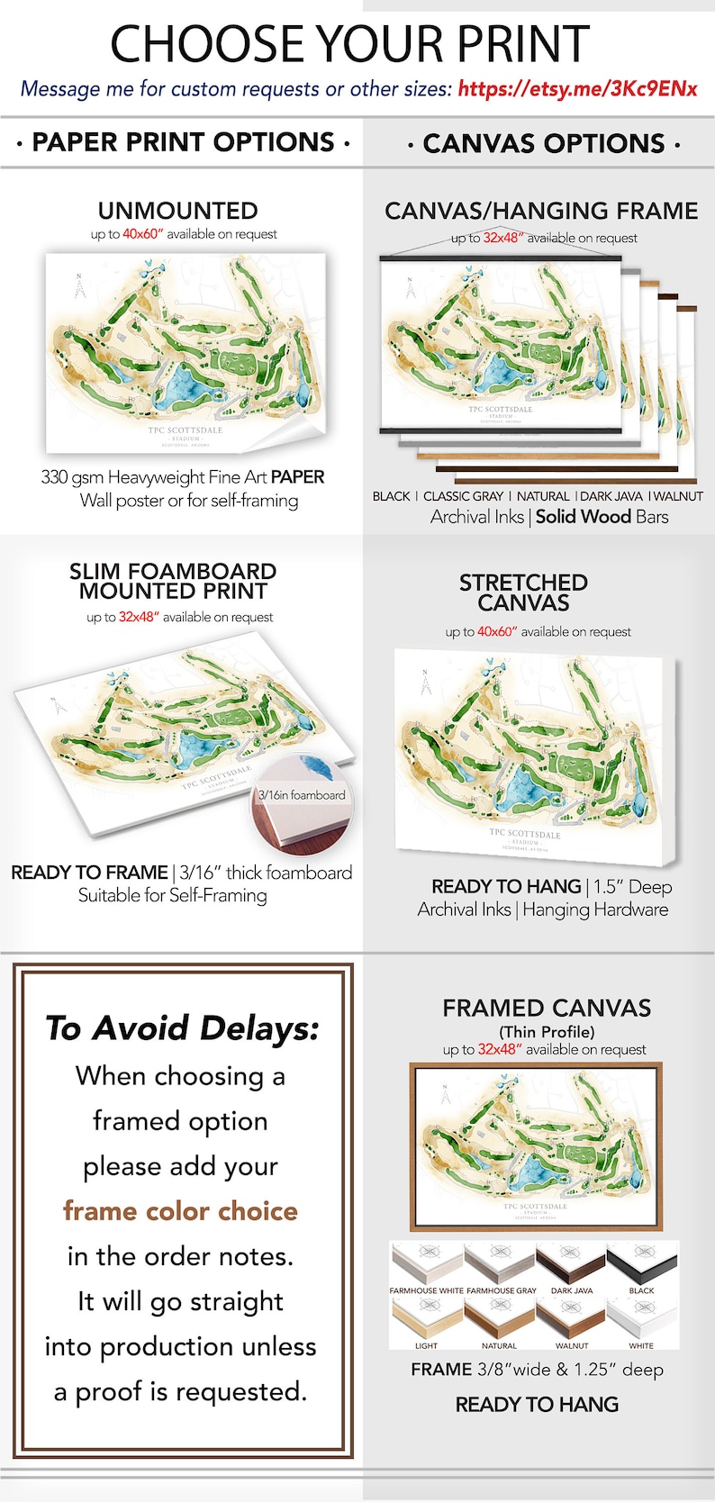 TPC Scottsdale Golf Course Map, Stadium Course Layout, AZ Golf Print ...