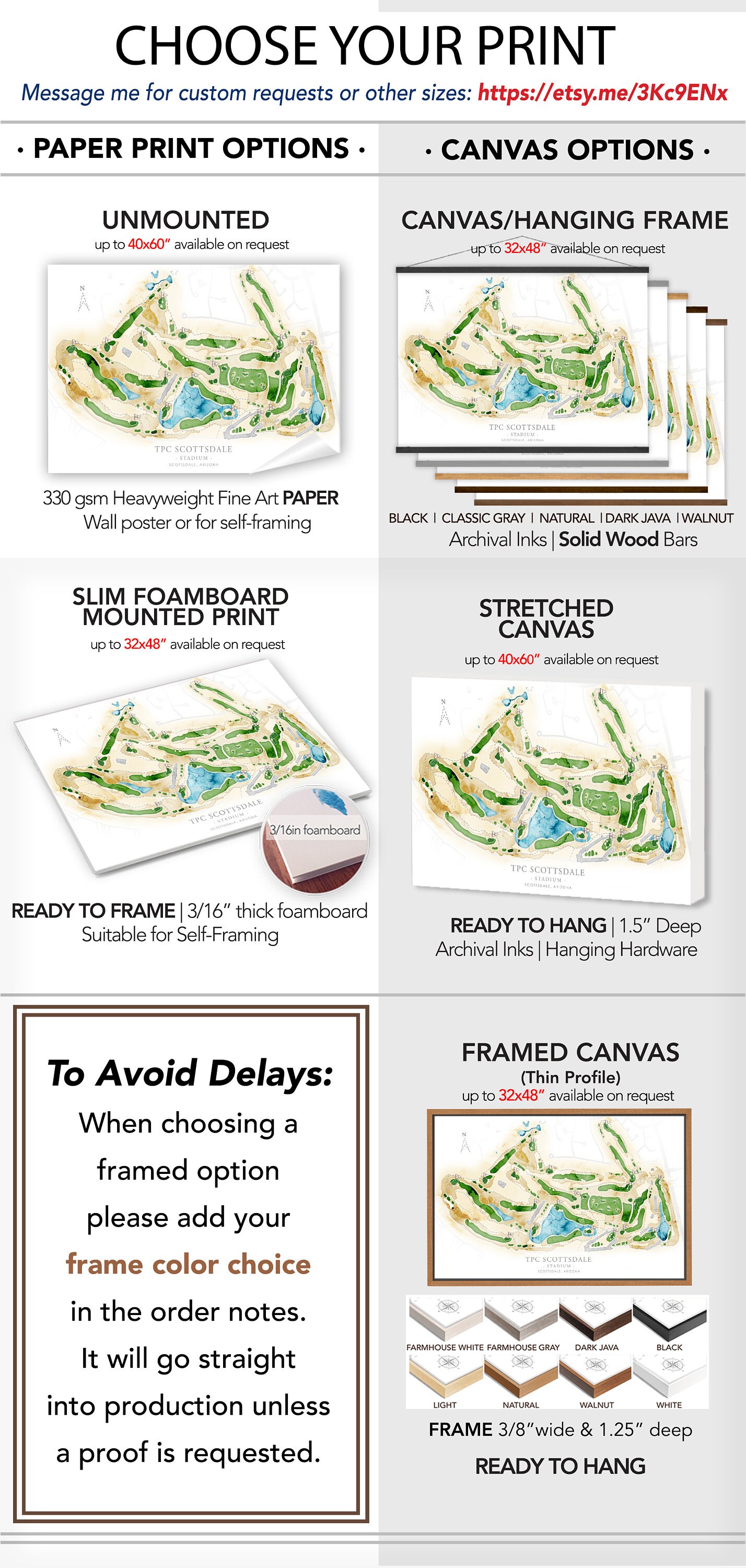 TPC Scottsdale Golf Course Map, Stadium Course Layout, AZ Golf Print ...