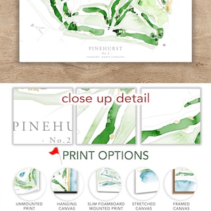 Pinehurst No.2 Golf Course Map Print, NC Golf Course Layout Print or ...