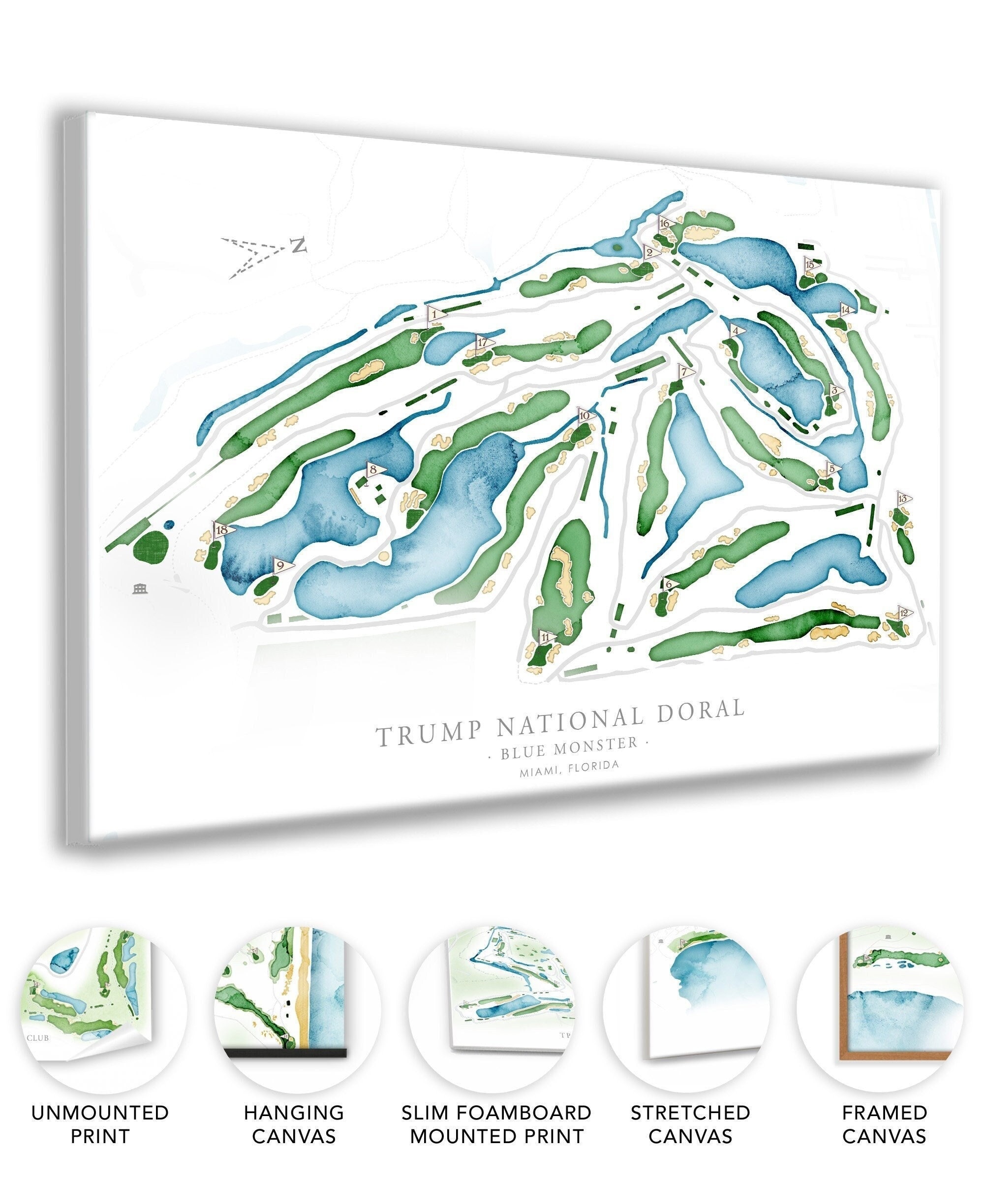 Trump National Doral Golf Course Map, Blue Monster Course Layout ...