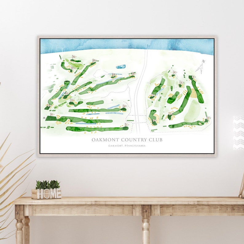 Oakmont Golf Course Map Print, Layout of PA Course for Golfer, Country ...