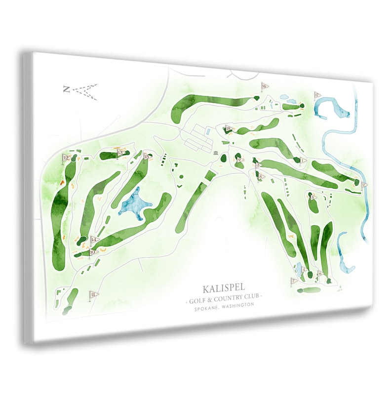 Kalispel Golf Course Map, Spokane Country Club Course Layout ...